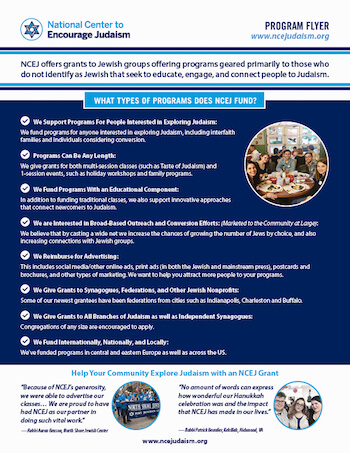 Downloads: Digital and Print - National Center to Encourage Judaism